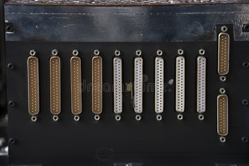 Old Technology Cable Connectors Close Up Stock Image - Image of ...