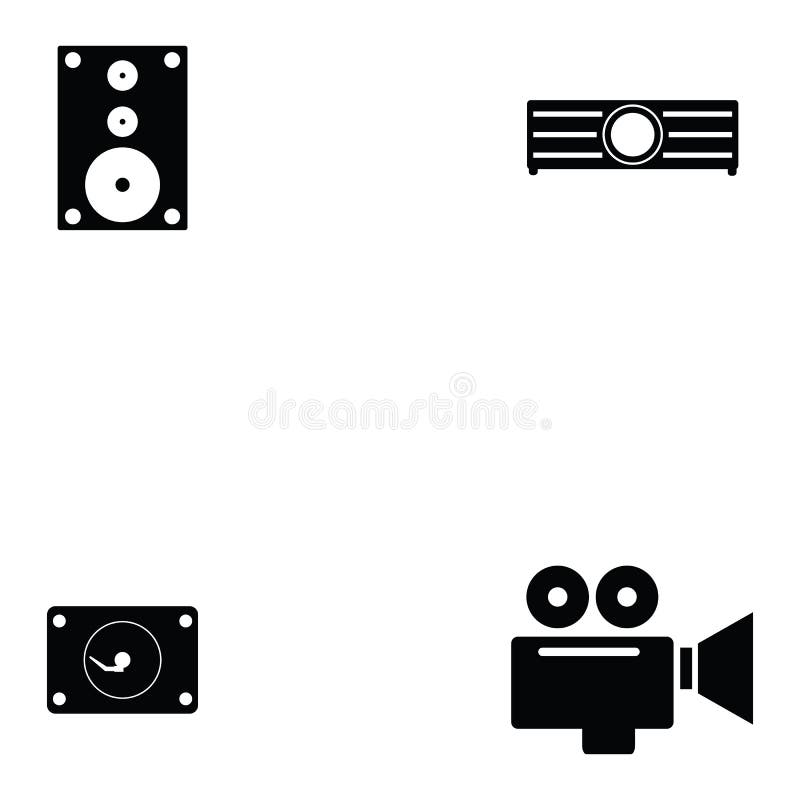 Old technology icon set stock vector. Illustration of business - 120569589