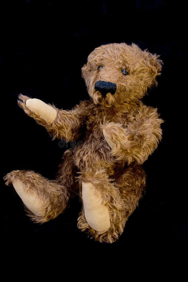 Old Teddy Bear Isolated stock image. Image of sitting - 74828173