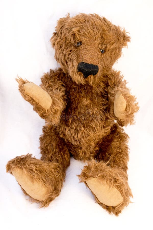 Old Teddy Bear Isolated stock image. Image of childhood - 74828789