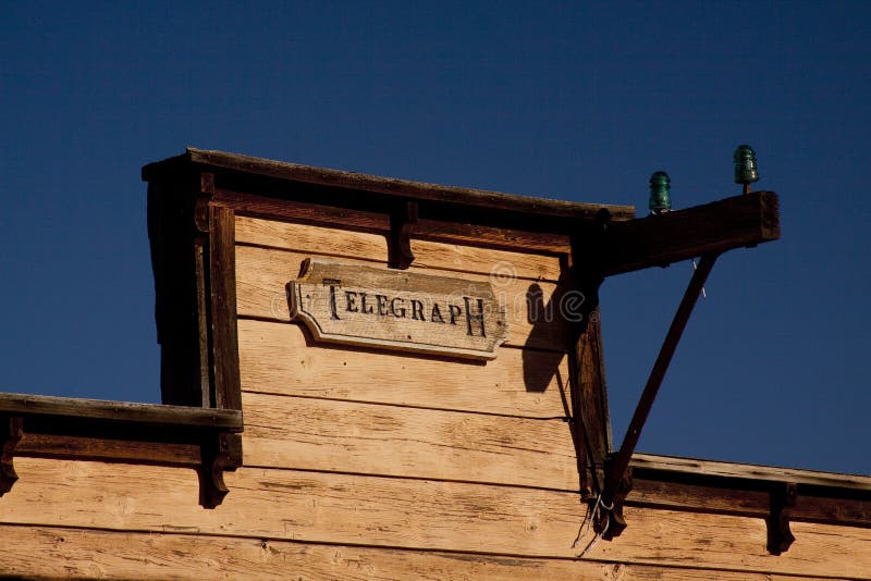 Old Telegraph Office Sign stock image. Image of communications - 28108177