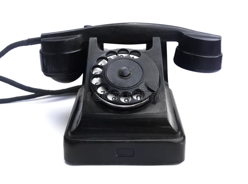 An Old Telephon with Rotary Dial Stock Image - Image of traditional ...