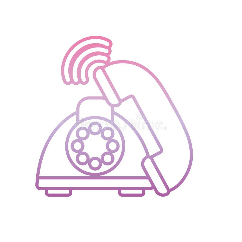 Old Telephone Call , Phone Gradient Icon Stock Vector - Illustration of ...