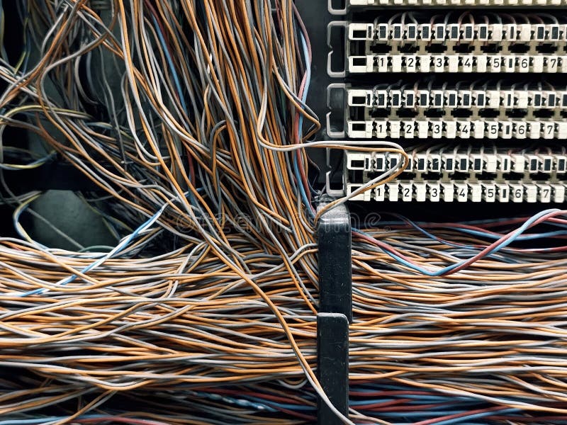 Old Telephone Center Cable Pairs Stock Image - Image of pairs, boxes ...