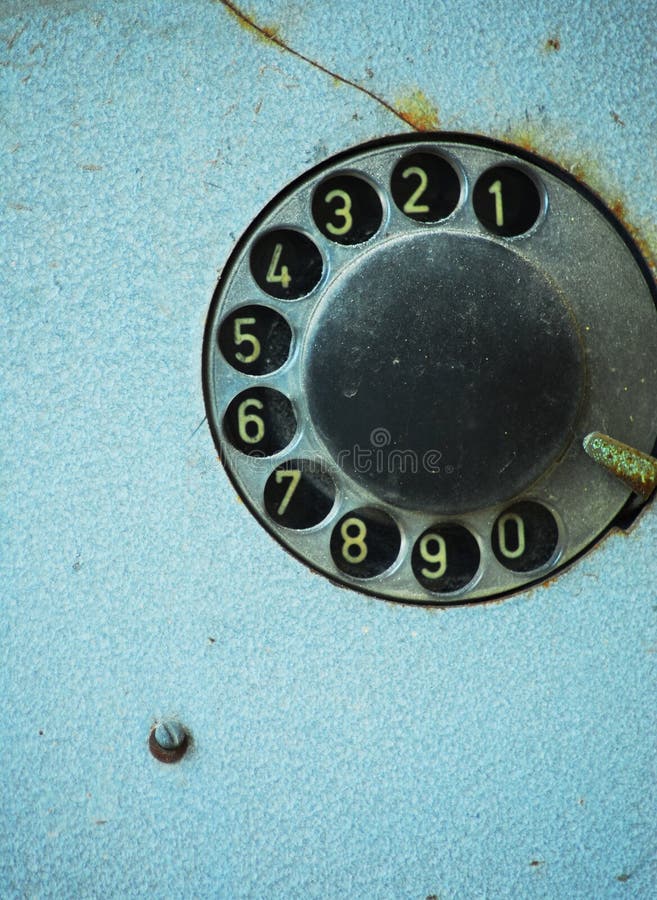 Rotary Dial on Old Telephone Stock Photo - Image of number, telephone ...