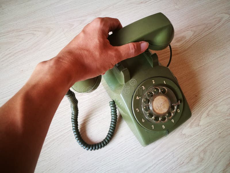 Old Telephone with Dust and Scratches. Wired Communications Equipment ...
