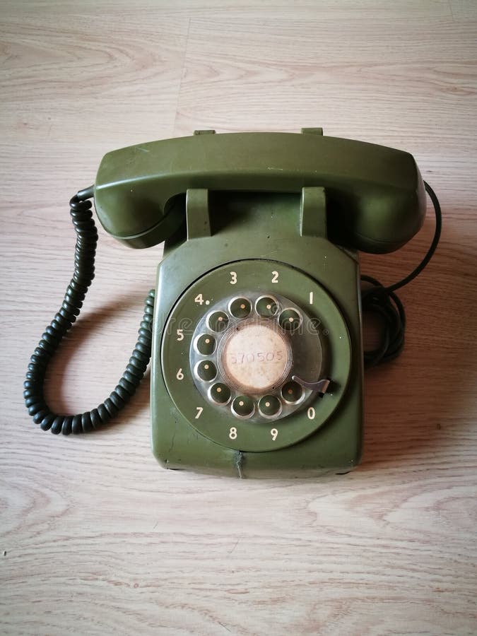 Old Telephone with Dust and Scratches. Wired Communications Equipment ...