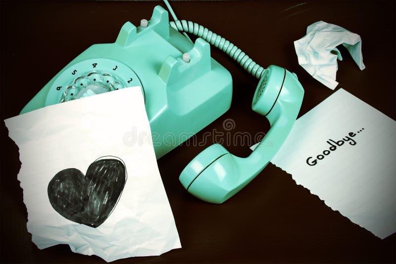 Old Telephone and Heart Shape Stock Image - Image of telephone ...
