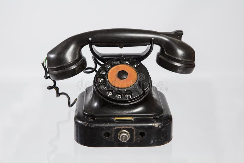 Old Telephone Isolated White Background Stock Photo - Image of call ...