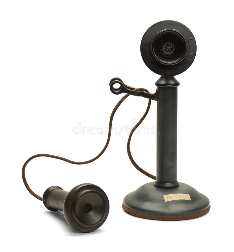 Antique Telephone Off the Hook Stock Photo - Image of dial, white: 3200672