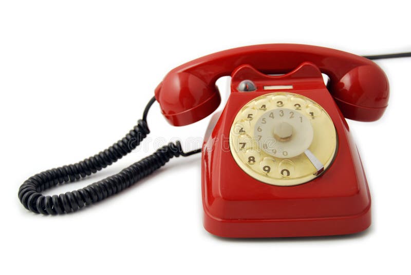 Old red phone stock image. Image of business, communication - 605511