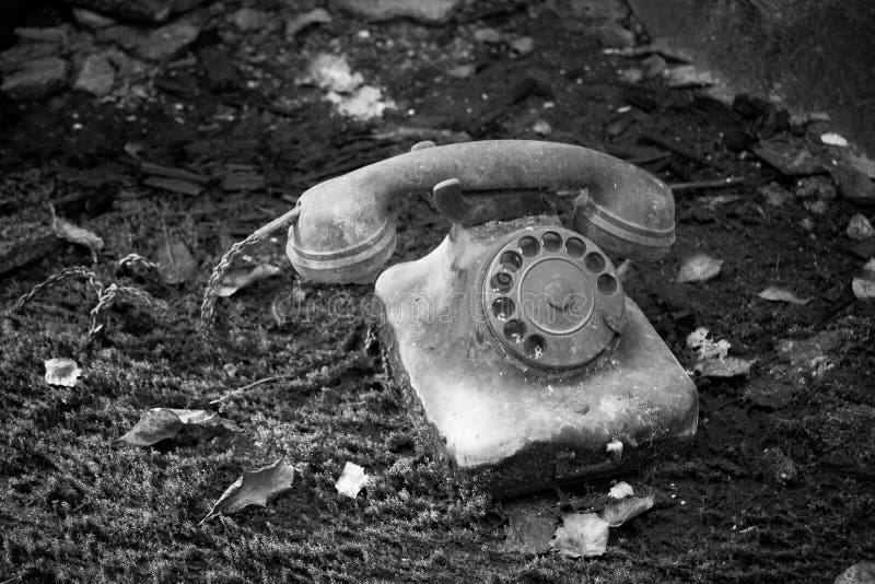 Old broken phone stock photo. Image of equipment, electronic - 111241516
