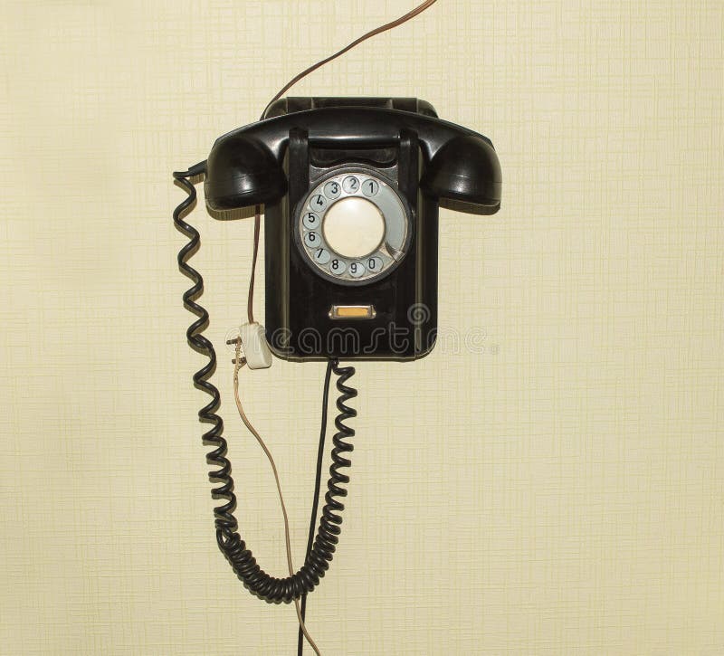 Old Telephone Set of 50s of XX Century Stock Photo - Image of number ...