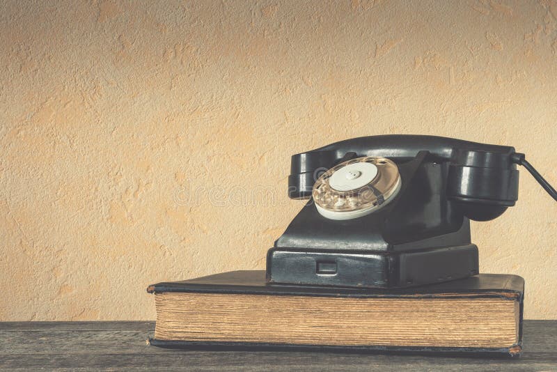 Old telephone stock image. Image of concrete, handset - 65542101