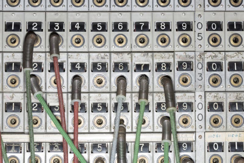 Old Telephone Switchboard Close Up Stock Image - Image of close, system ...
