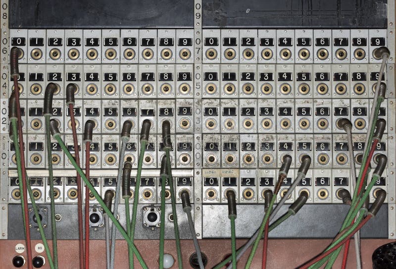 Old Telephone Switchboard Close Up Stock Photo - Image of vintage ...