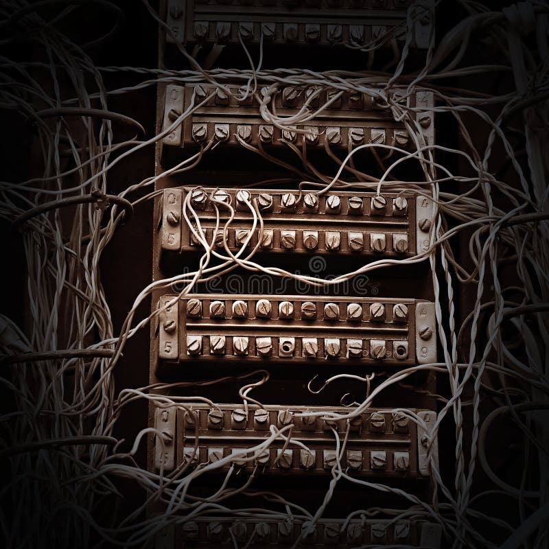 Old telephone switchboard stock image. Image of striped - 32195265