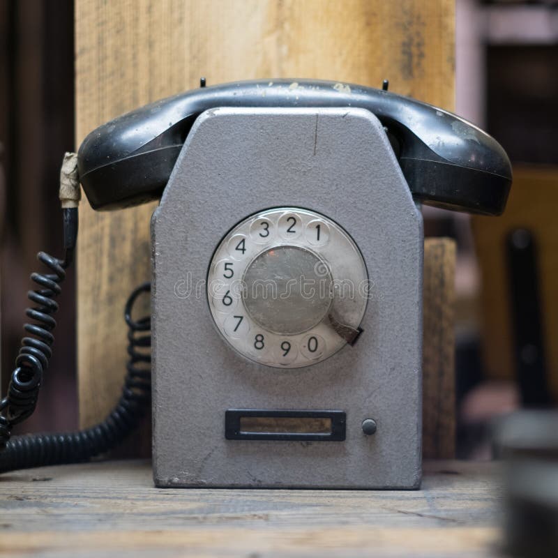 Old Telephone, Vintage Phone Retro Style Stock Image - Image of ...