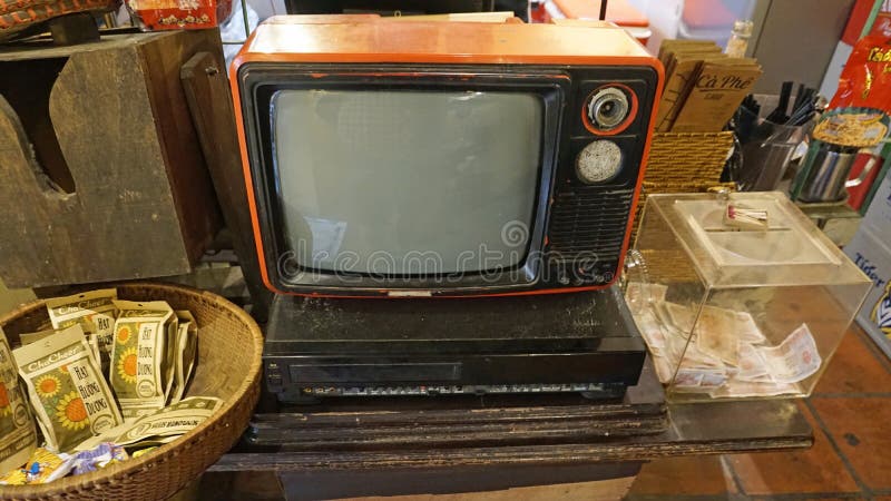 Old retro television. editorial photography. Image of former - 87834162