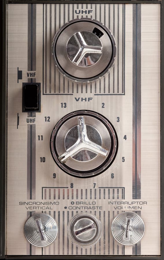 Old Television Controls Closeup Stock Image - Image of equipment ...