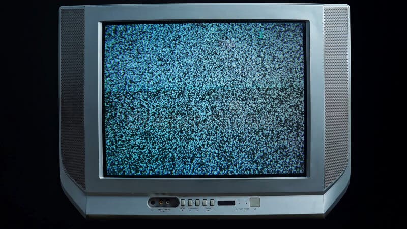 Old Television Displaying Static Noise Screen Pattern Stock Image ...