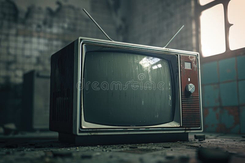 Old Television in Ruins stock photo. Image of retro - 363804862