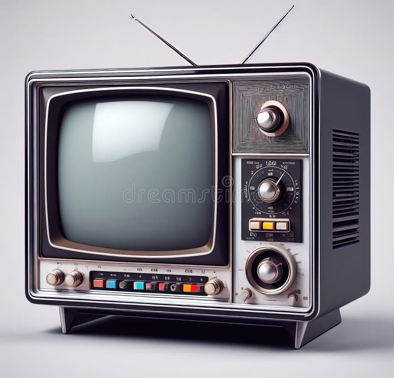 Old Television Set, Retro TV Stock Illustration - Illustration of ...