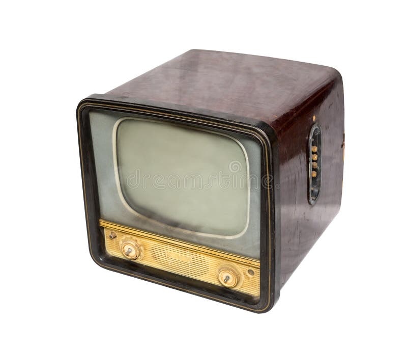 Old television, top view stock image. Image of fashioned - 55027487