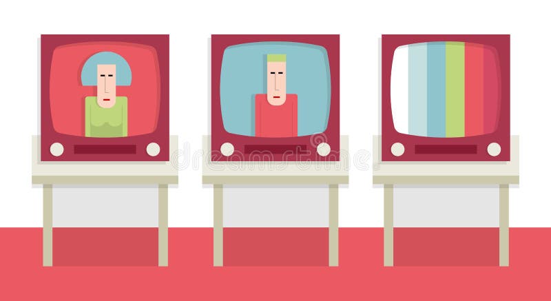 Old televisions stock vector. Illustration of antique - 44032862