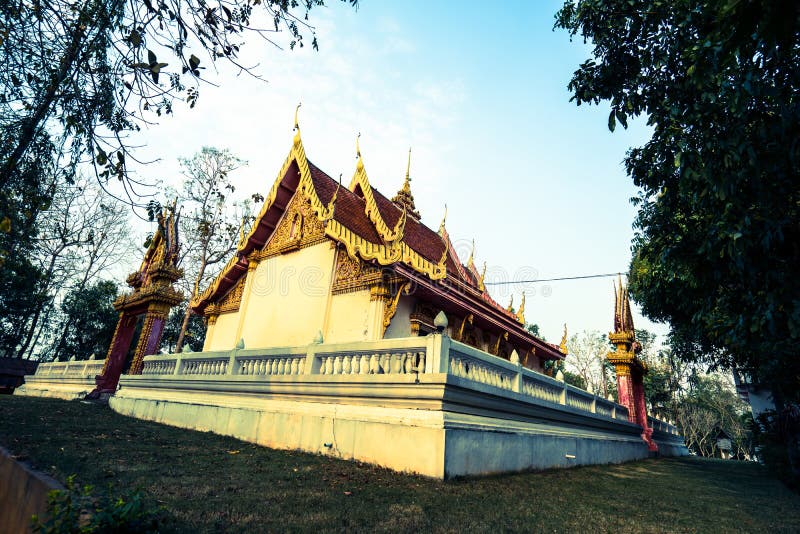 Temple in Thailand stock photo. Image of pagoda, blue - 112184004