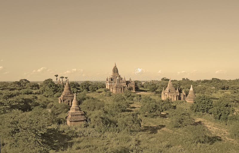 The Old Temples in Bagan, Myanmar Stock Image - Image of ethereal ...