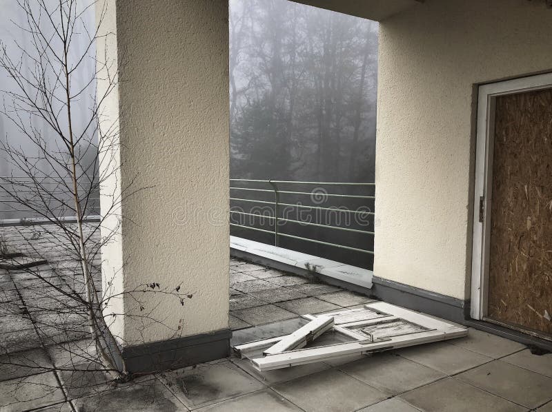 An Old Terrace from Outside Stock Image - Image of architecture ...