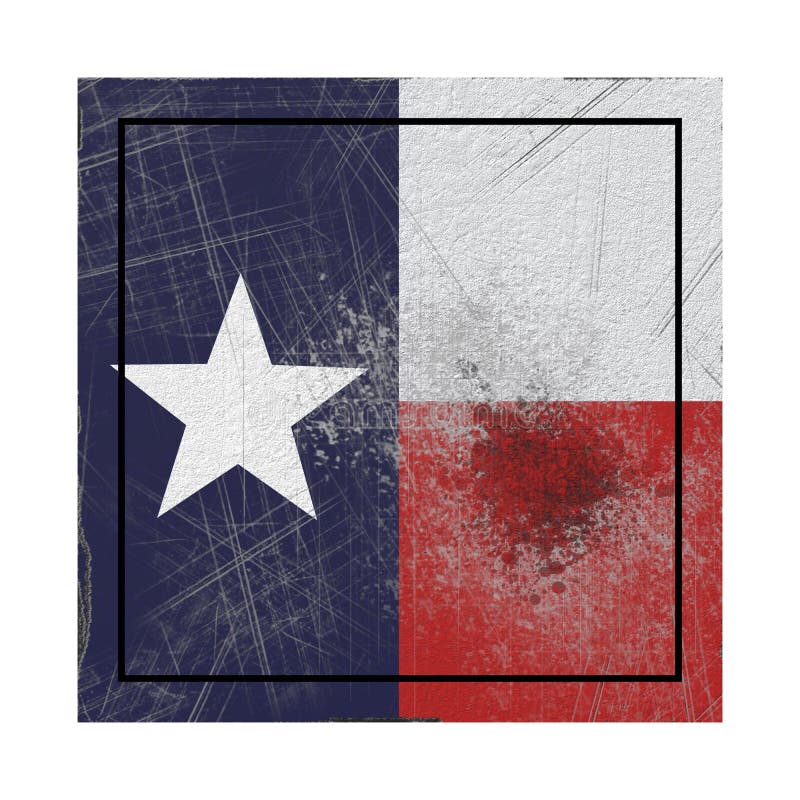 Old Texas State flag stock illustration. Illustration of isolated ...