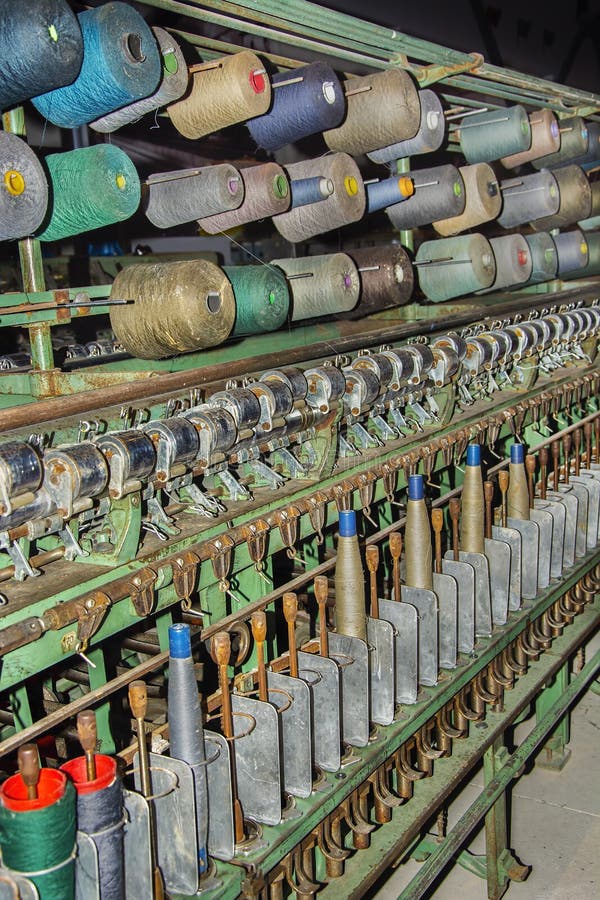 Old textile machine stock image. Image of production - 70018125