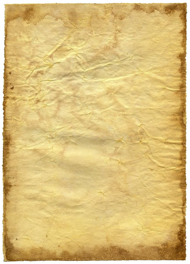 Old Textured Paper with Decrepit Edge. Stock Photo - Image of decrepit ...