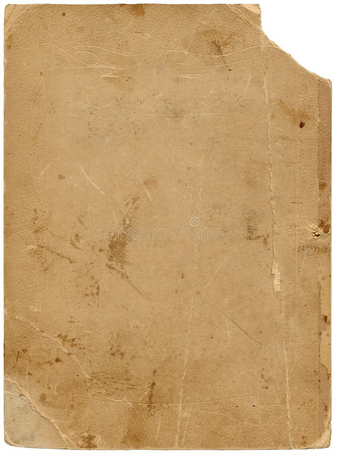 Old Textured Paper with Tattered Edge and Clipping Path. Stock Photo ...