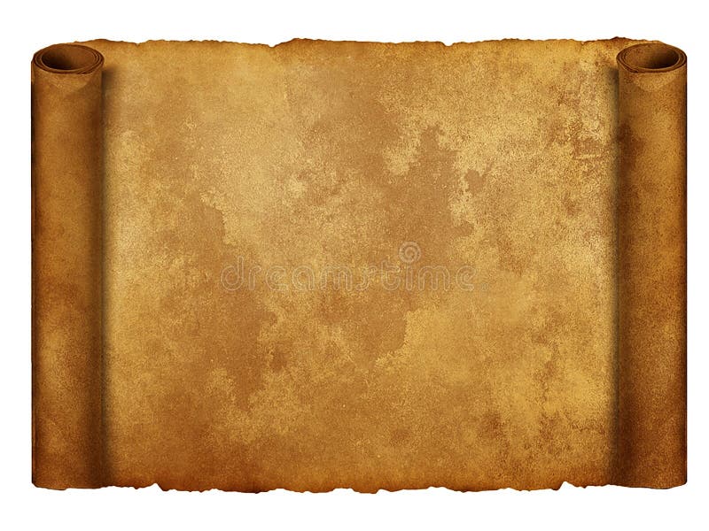 Parchment Isolated on White. Old Paper Texture Stock Photo - Image of ...
