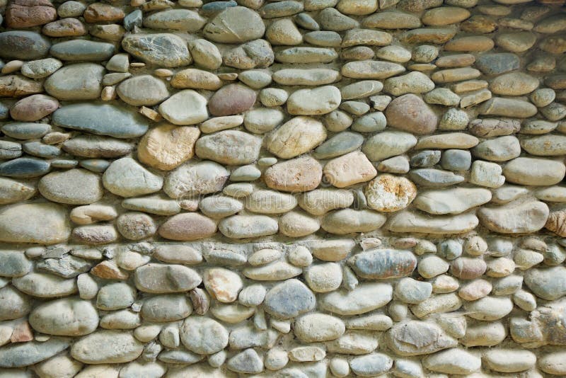 Old Textured Stone Wall of Large Cobblestones Stock Photo - Image of ...