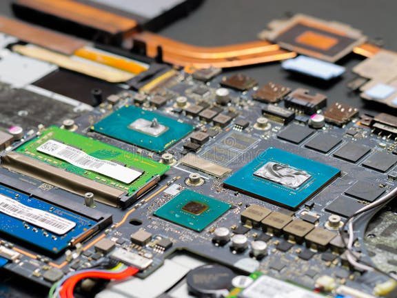 Old Thermal Paste on the GPU of Laptop Stock Photo - Image of repair ...