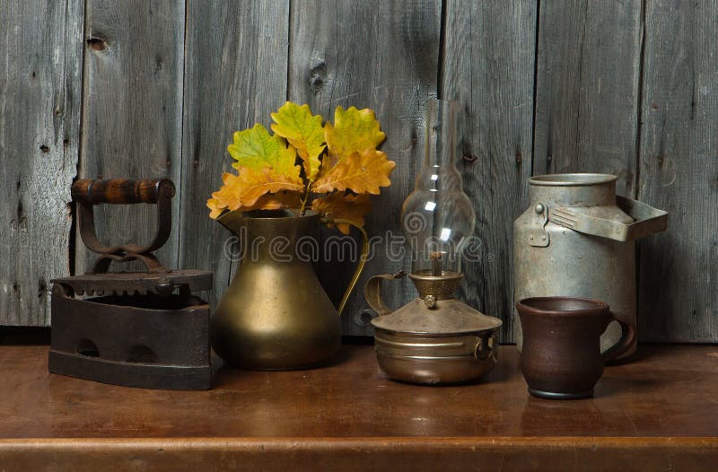 Old things and leaves stock image. Image of fashioned - 21641257