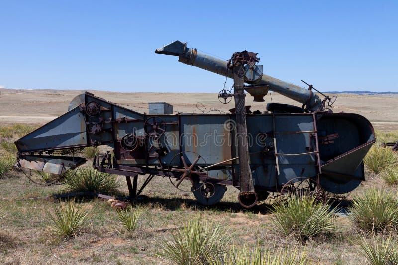 Old thrashing maching stock image. Image of agriculture - 24347465