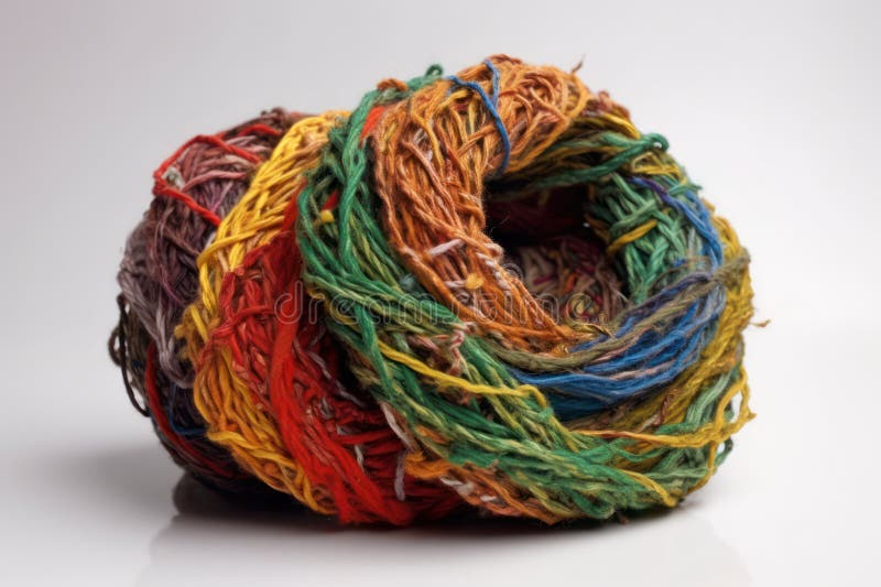 Old Threads for Recycling on a White Background. Stock Illustration ...