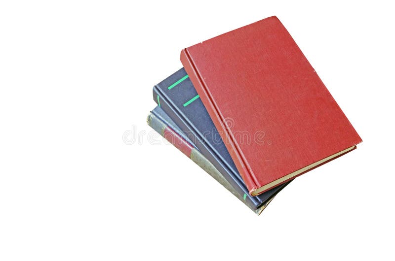 Three Old Books from 1800s Isolated on White Stock Photo - Image of ...