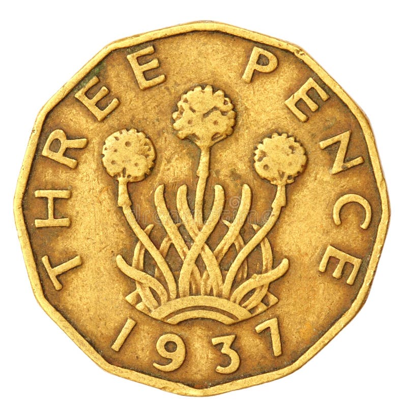 Old Three Pence Coin of 1939 Stock Image - Image of coin, ancient ...