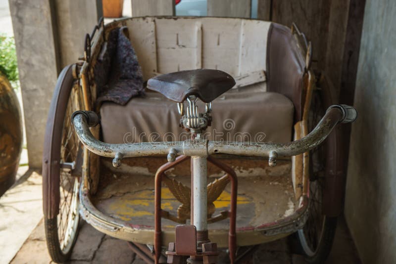 The Old Three-wheel Vehicles Stock Photo - Image of private, thailand ...