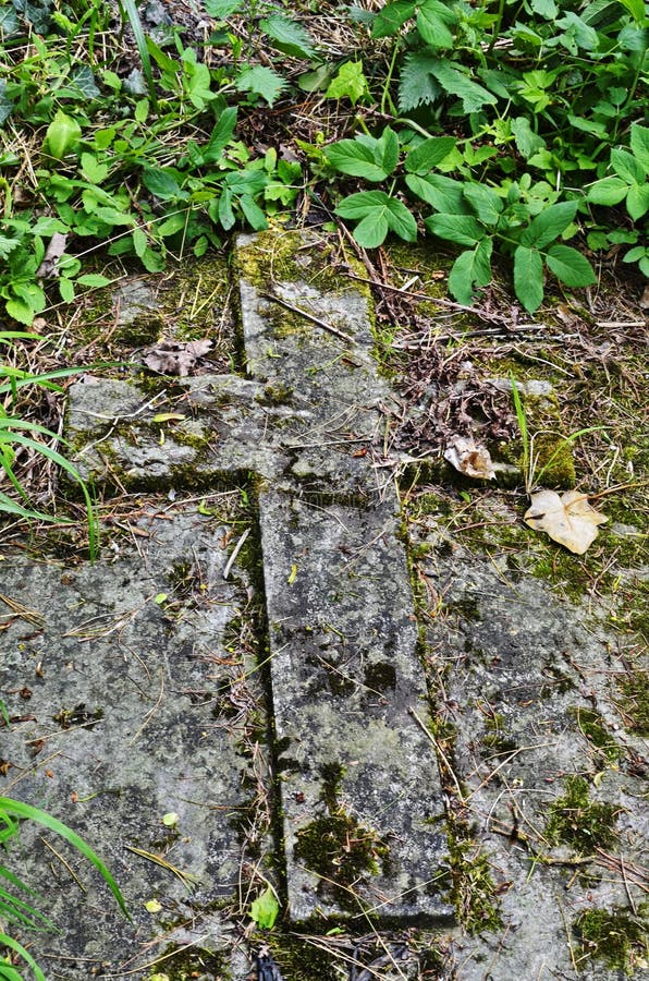 The old thrown cross stock photo. Image of destruction - 146955154