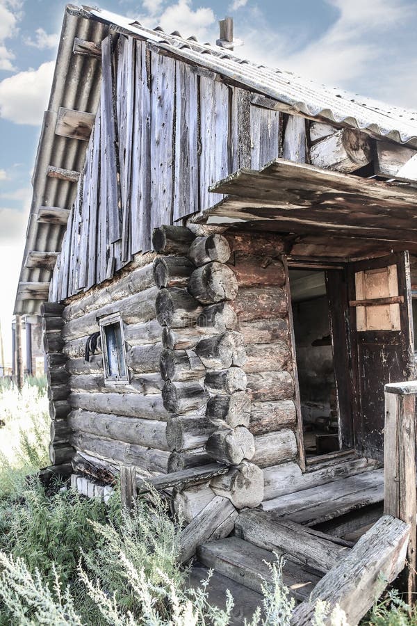 Old thrown rural hut stock image. Image of house, blackness - 49433341
