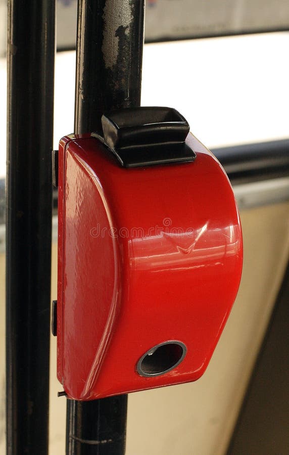 Old Ticket Dispenser on a Hungarian Bus Stock Photo - Image of vehicle ...