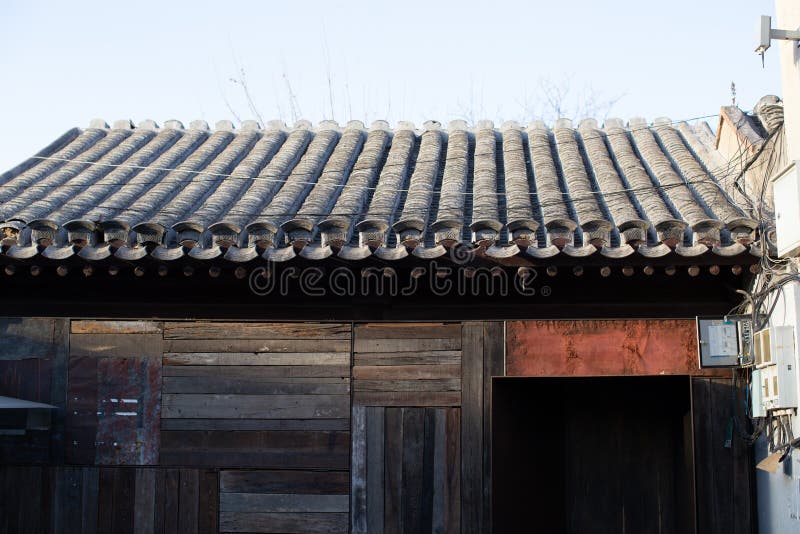Old Tile house stock image. Image of beijings, wood - 134928537