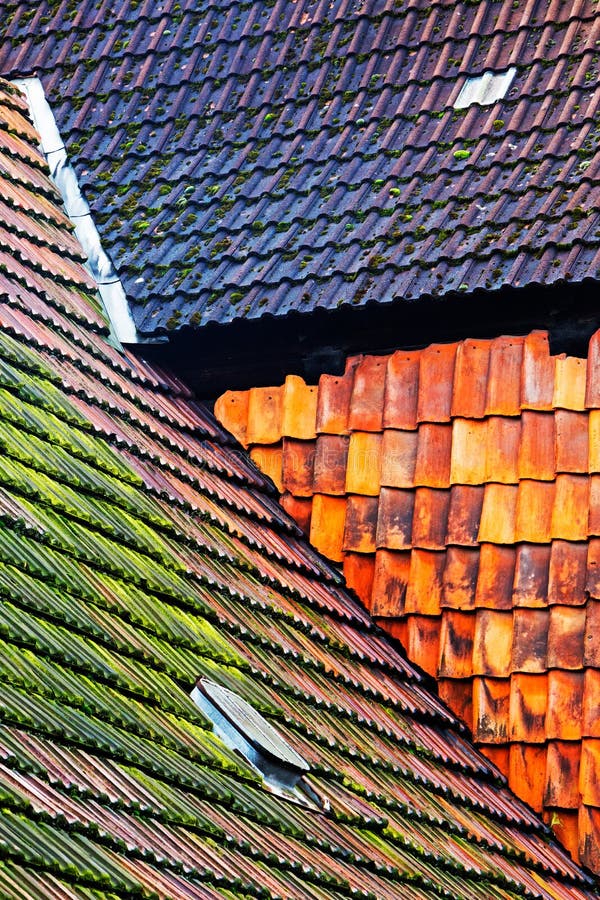Old Tile Roof of the Building Stock Photo - Image of vertical, roof ...